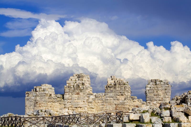 Eurialo Greek Castle stock photo. Image of destruction - 2231988