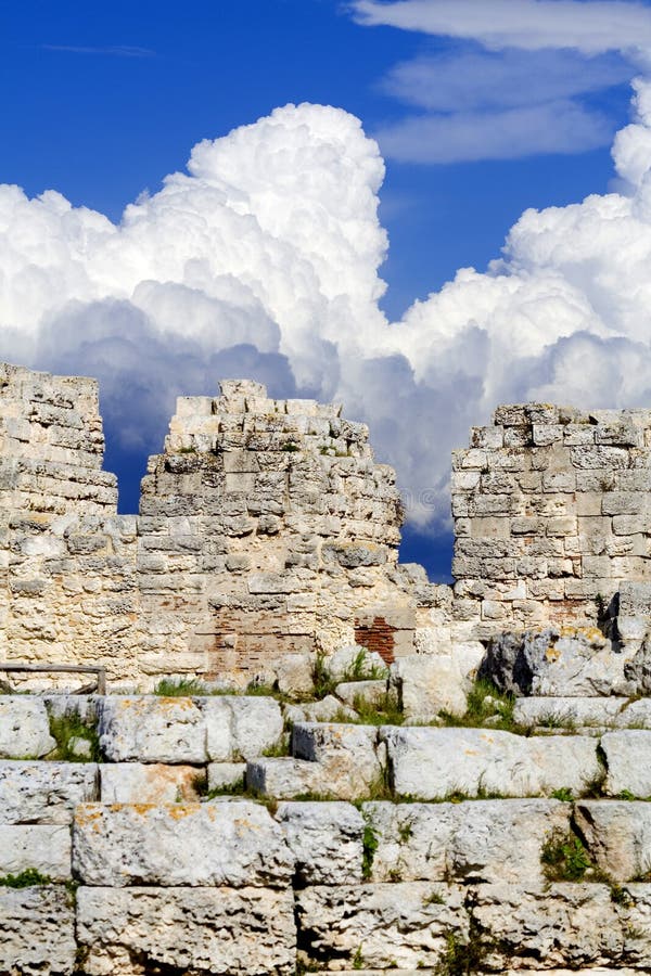 Eurialo Greek Castle stock photo. Image of ancient, silent - 2232056