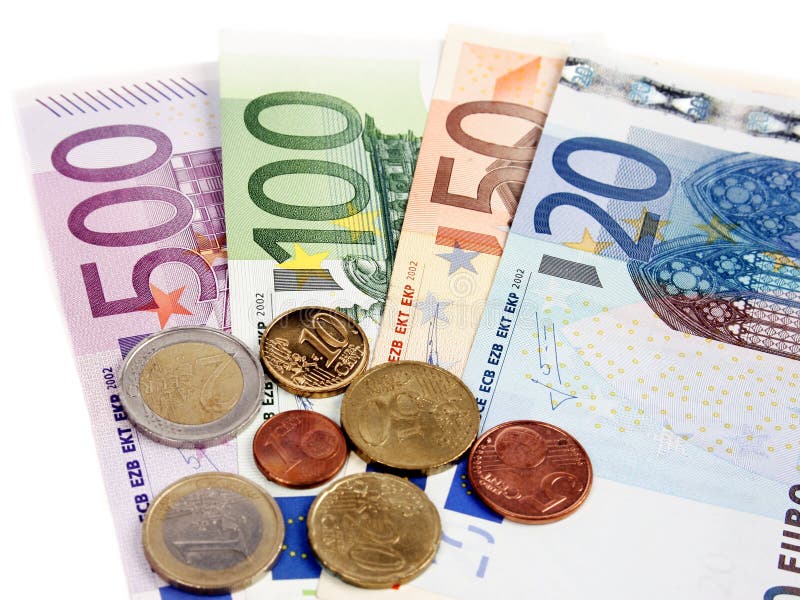 Cash Register-Till- with Euro Money Stock Image - Image of register ...