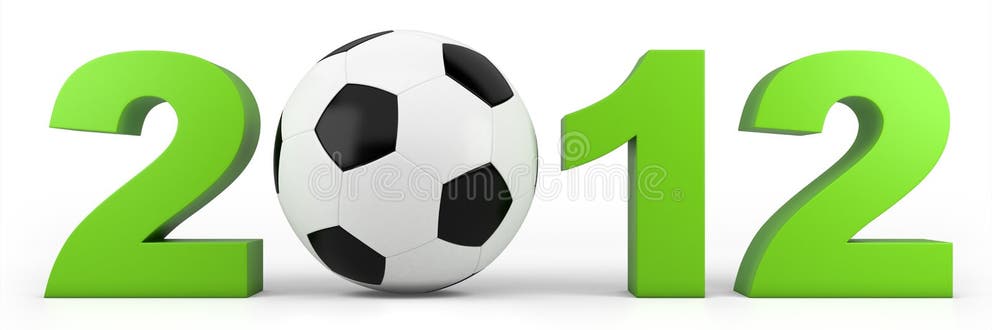 EURO 2012 stock illustration. Illustration of green, number - 23345245