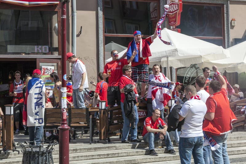 Czech fans editorial photography. Image of woman, dress - 40500642