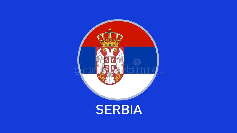 Serbia Flag Emblem Teams European Nations 2024 Abstract Stock Vector ...