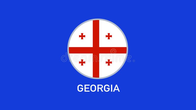 Georgia Flag Emblem Teams European Nations 2024 Abstract Stock Vector ...