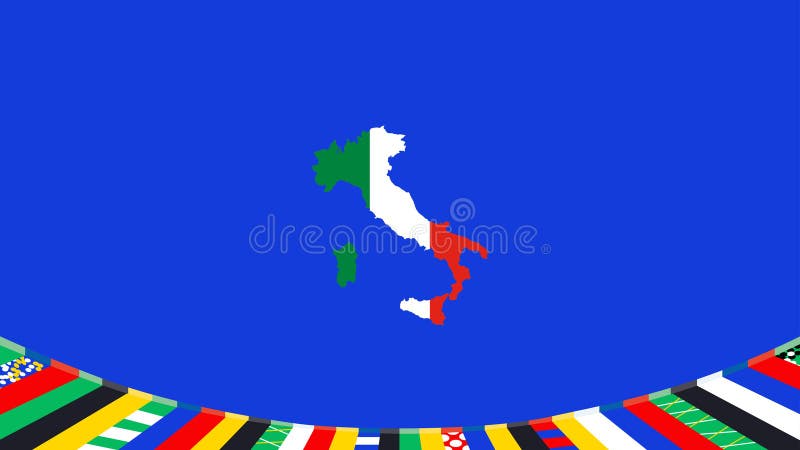 Italy Emblem Map European Nations 2024 Teams Stock Vector ...