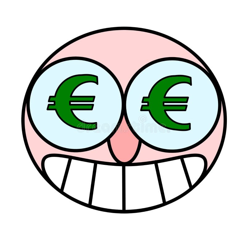 Euro stock illustration. Illustration of euro, money, smile - 7499616
