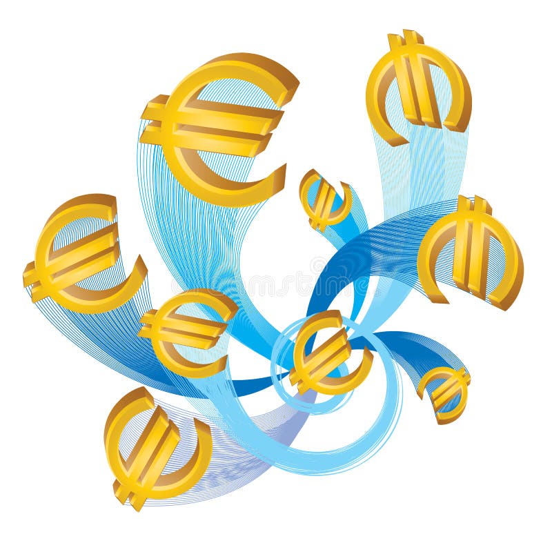 Euro illustration de vecteur. Illustration du conceptuel - 9804165