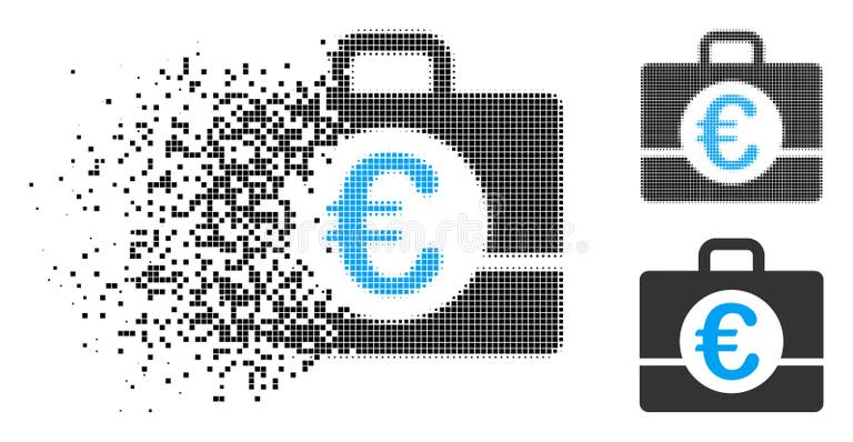 Dust Pixel Halftone Euro Accounting Icon Stock Vector - Illustration of ...