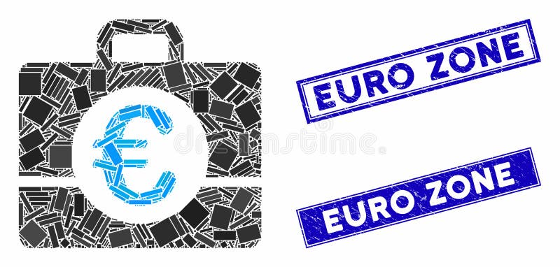 Euro Accounting Mosaic and Distress Rectangle Watermarks Stock Vector ...