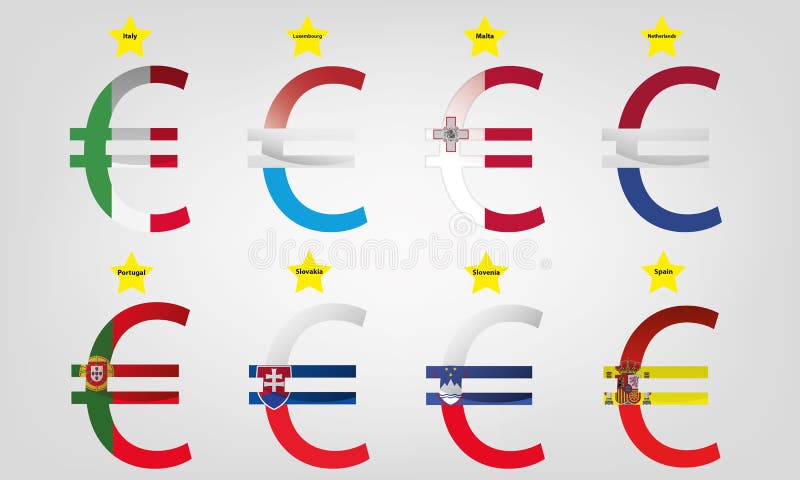 Euro area Part 2 stock illustration. Illustration of italy - 32094357
