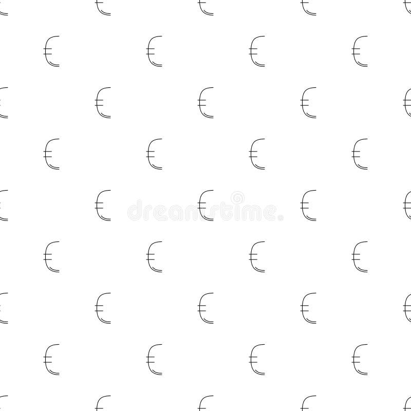 Euro Background from Line Icon. Stock Vector - Illustration of line ...