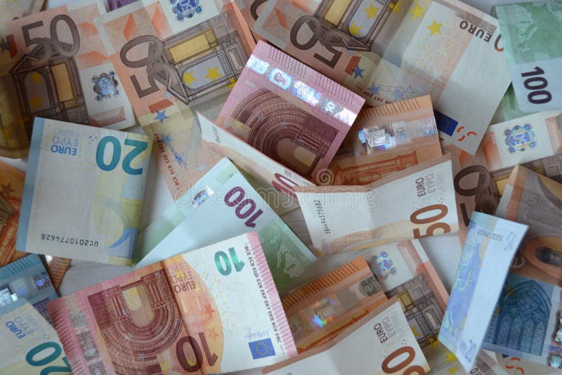 Argent Euro Devise Fond D'argent Comptant Photo stock - Image du euro ...