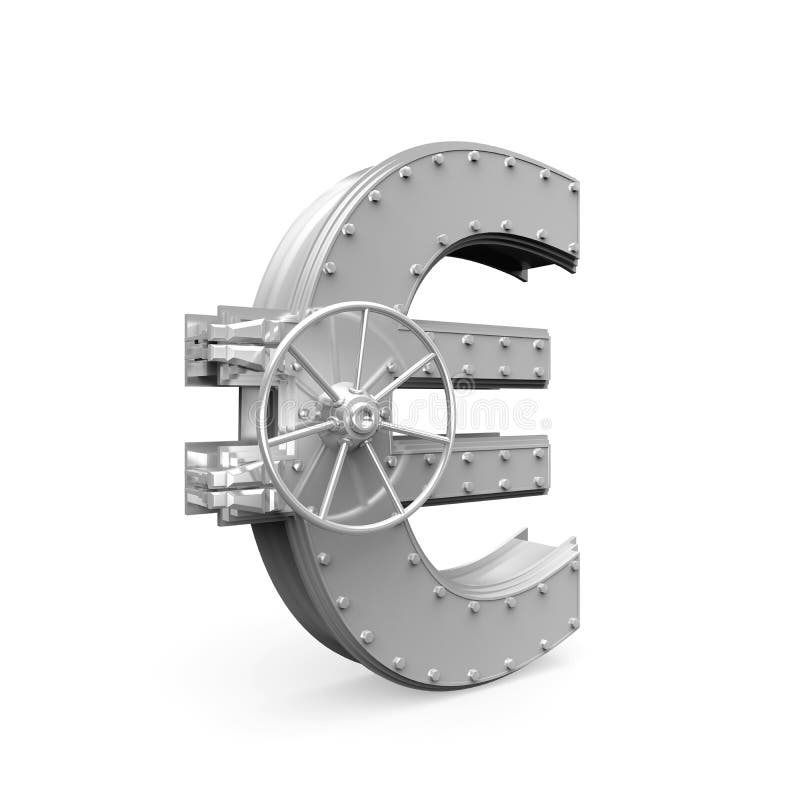 Euro Bank Safe stock illustration. Illustration of container - 34294038