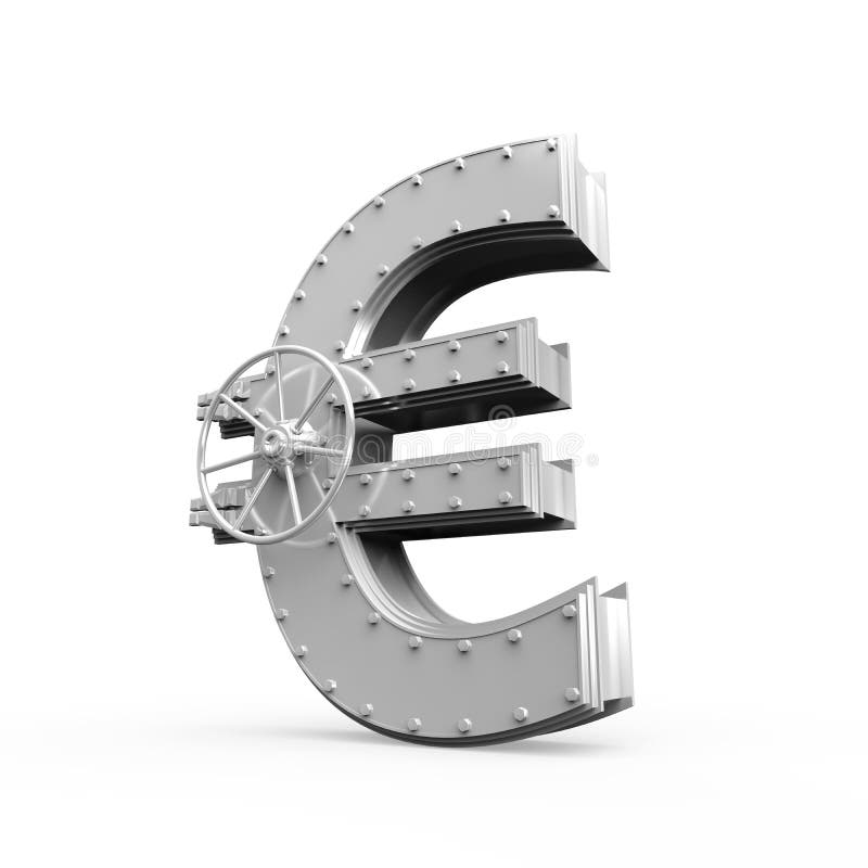 Euro Bank Safe stock illustration. Illustration of code - 34294515