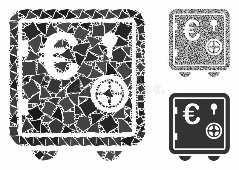 Euro Banking Safe Composition Icon of Tuberous Items Stock Vector ...