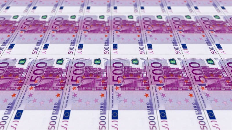 500 Euro Banknote. Close-up Looped Animation Stock Video - Video of ...