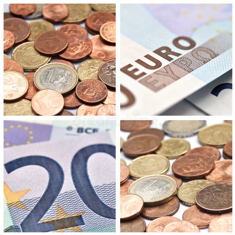 Euro banknote collage stock photo. Image of rich, business - 53307540