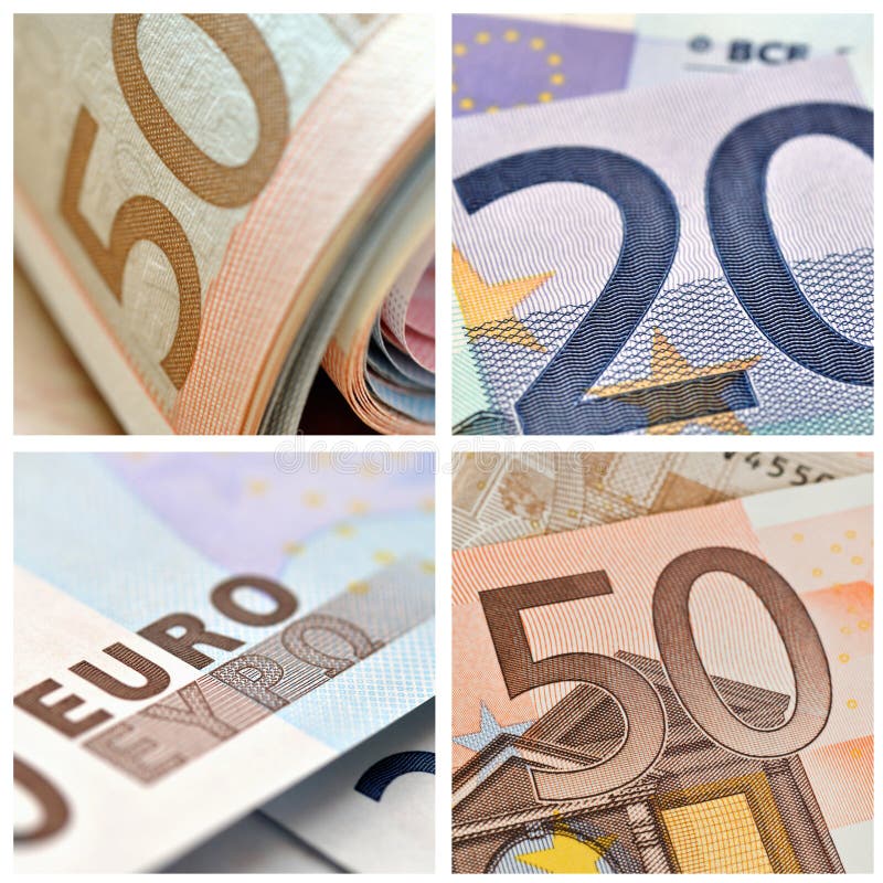 Euro banknote collage stock image. Image of cash, symbol - 53315357