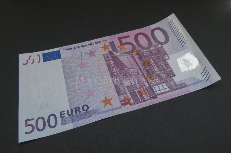 A 500 Euro Banknote, European Union Currency Stock Photo - Image of ...