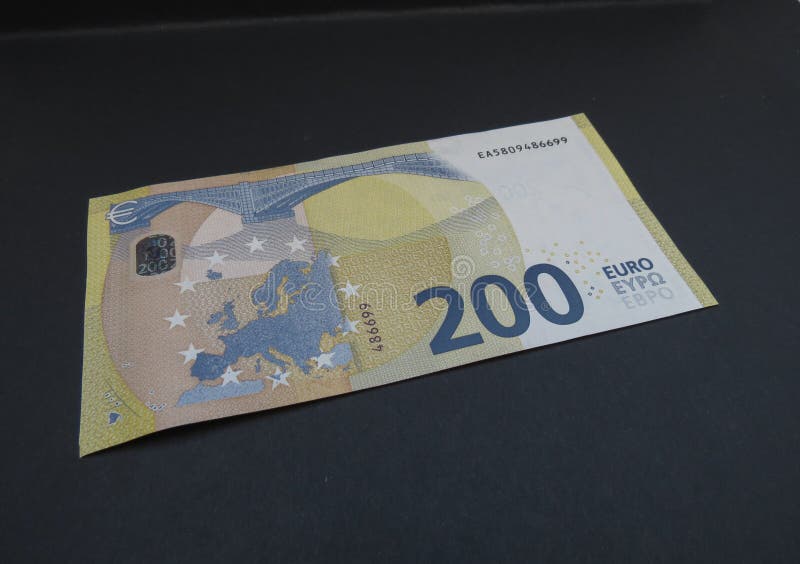 200 Euro Banknote European Union Currency Stock Photo - Image of union ...