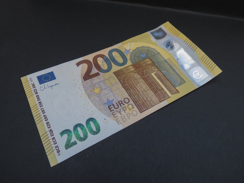 200 Euro Banknote European Union Currency Stock Image - Image of euro ...