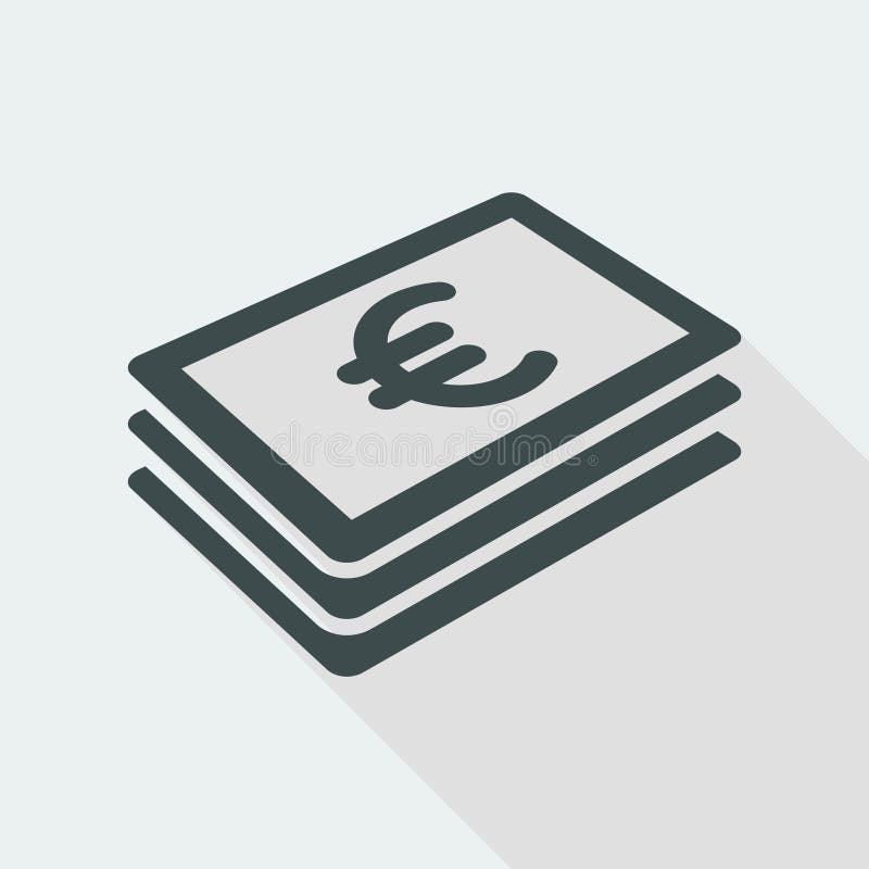 Euro banknote flat icon stock vector. Illustration of paying - 117825009