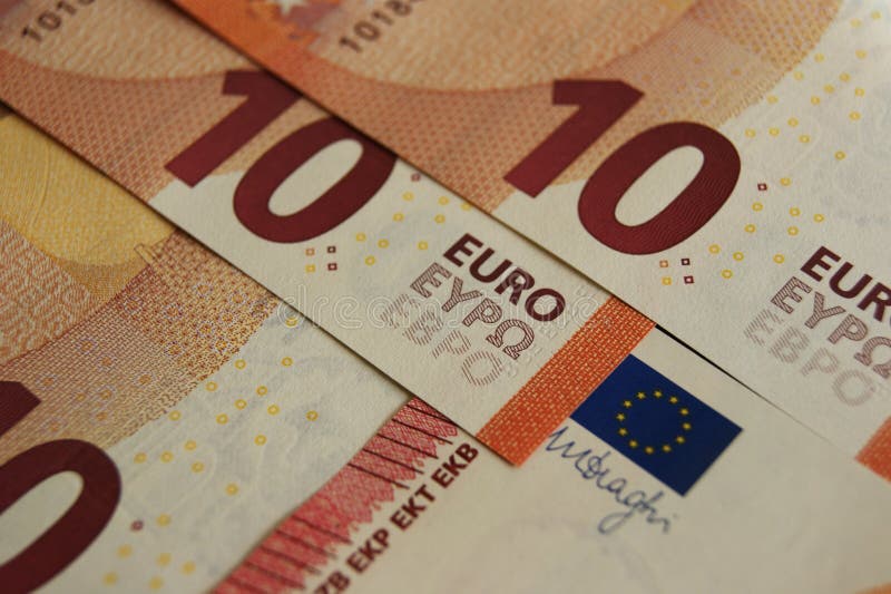 10 Euro Banknote Fragment Close Up Stock Image - Image of finance ...