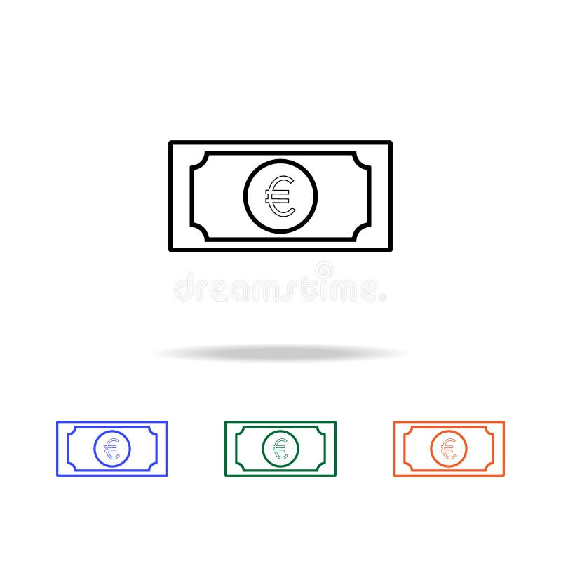 Euro Banknote Icon. Elements Of Simple Web Icon In Multi Color. Premium ...