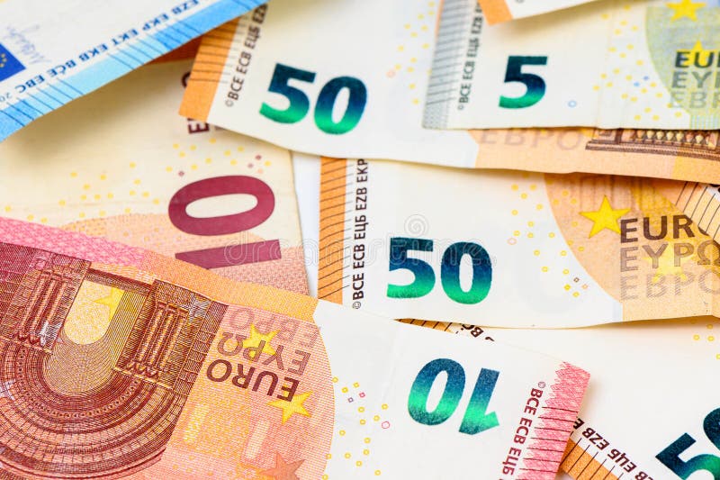 Euro Banknotes Bill Saving Money Background Pay Paying Portrait Format ...