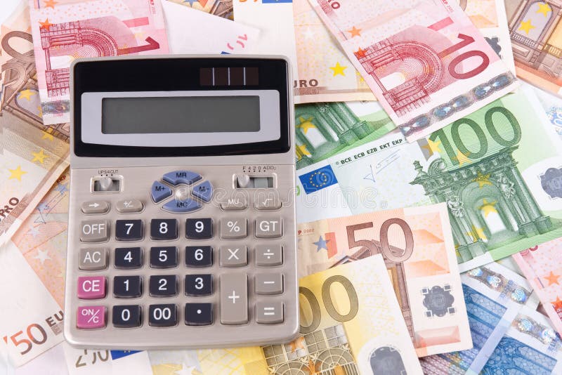 Euro Banknotes and Calculator 2 Stock Image - Image of banknotes, euro ...