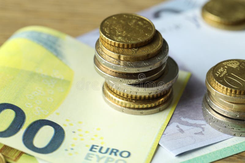 Euro on the Table with a Coin `Yes`. Stock Photo - Image of defeat ...