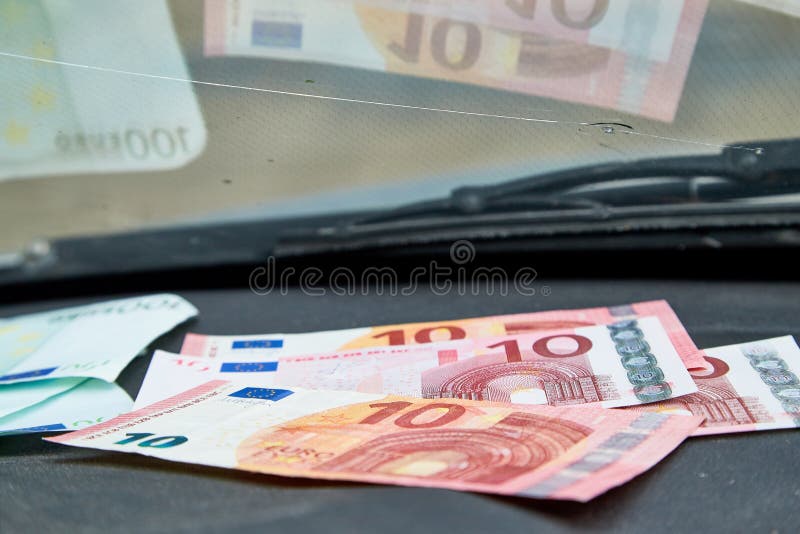 Dashboard of the Car with Reflection Stock Photo - Image of security ...