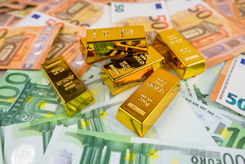 Euro Banknotes and Gold Bars Stock Photo - Image of cash, finance ...