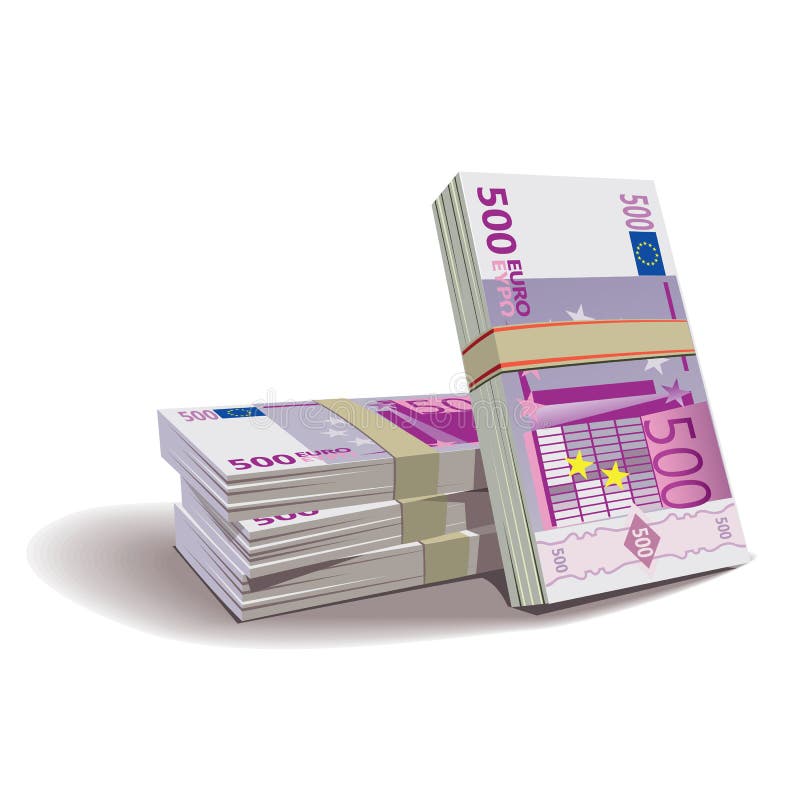 Euro banknotes stock illustration. Illustration of graphic - 76136189