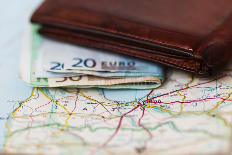 Euro Banknotes on a Geographical Map of Berlin Stock Photo - Image of ...