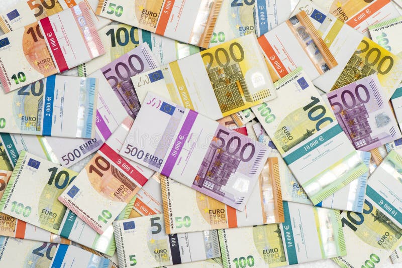 Euro Banknotes Laying on Table Stock Photo - Image of concept, fund ...