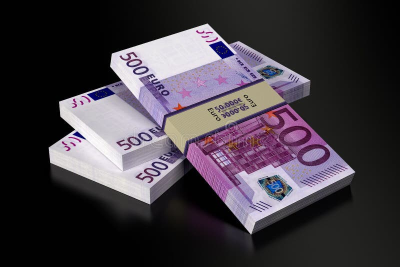 Piles of 100 Euro Banknotes. Stock Photo - Image of business, growth ...