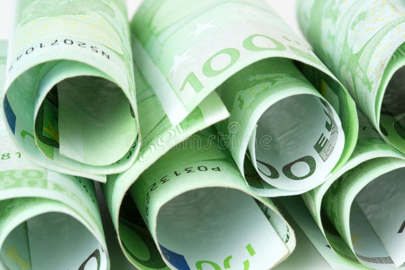 100 Euro Banknotes Rolled Up Stock Photo - Image of concept, income ...