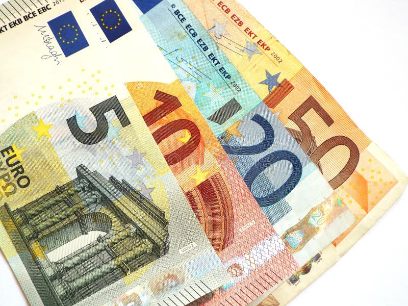 Euro banknotes stock photo. Image of coins, minimal, small - 48634922