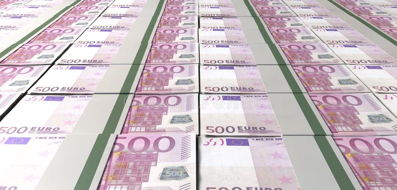 Euro Bill Bundles Laid Out stock image. Image of bills - 35371673