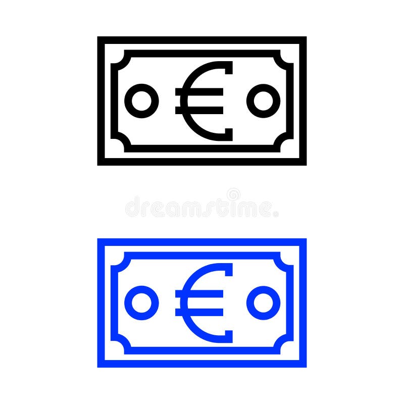 Euro bill icon stock illustration. Illustration of financial - 113833980