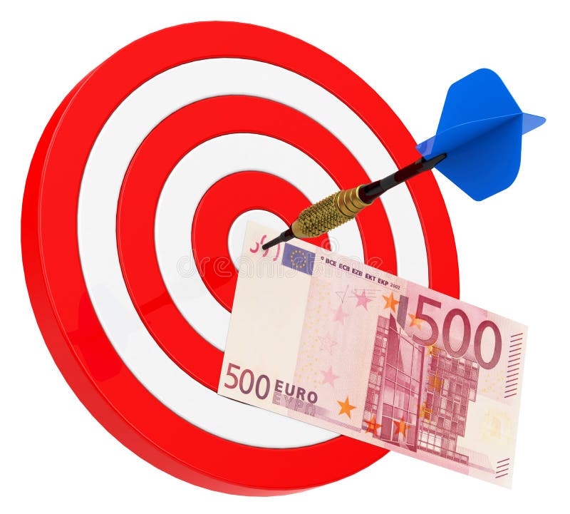 The euro bill target stock illustration. Illustration of monetary ...