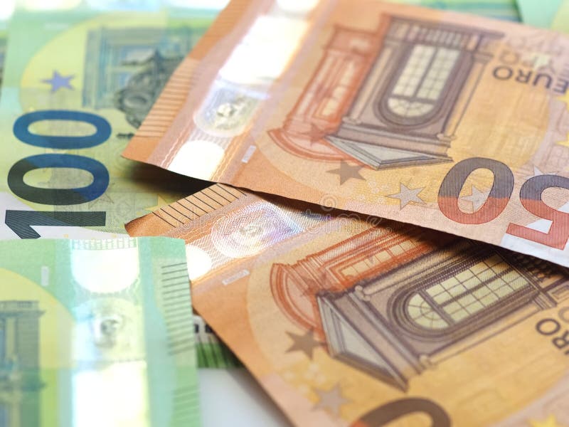 Euro Bills or Banknotes 100 and 50 Euros Stock Image - Image of capital ...