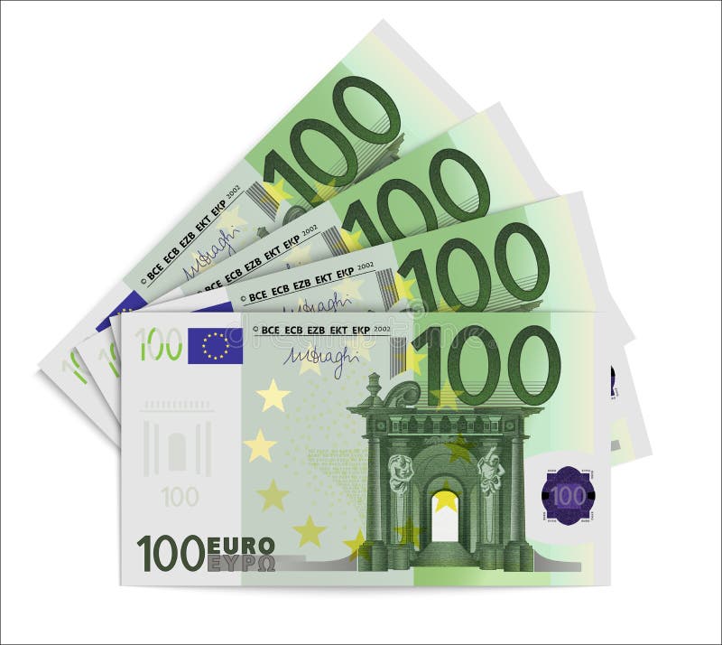 100 euro banknote vector stock vector. Illustration of cash - 9847515