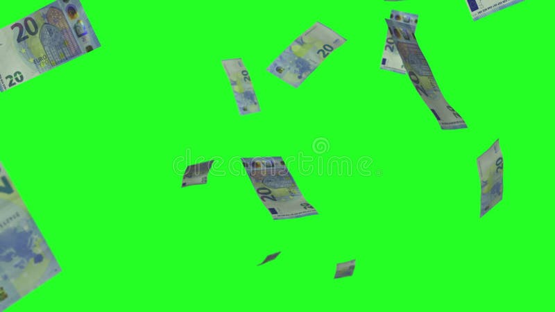 Euro Bills Rain Green Screen Stock Footage - Video of capital, chroma ...