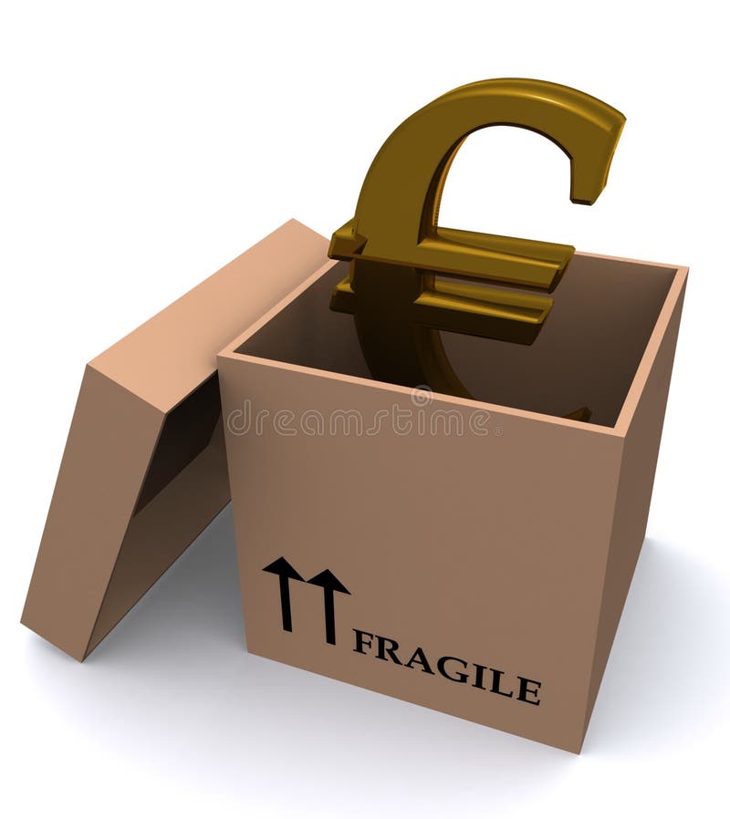 Euro in box stock illustration. Illustration of design - 12201164