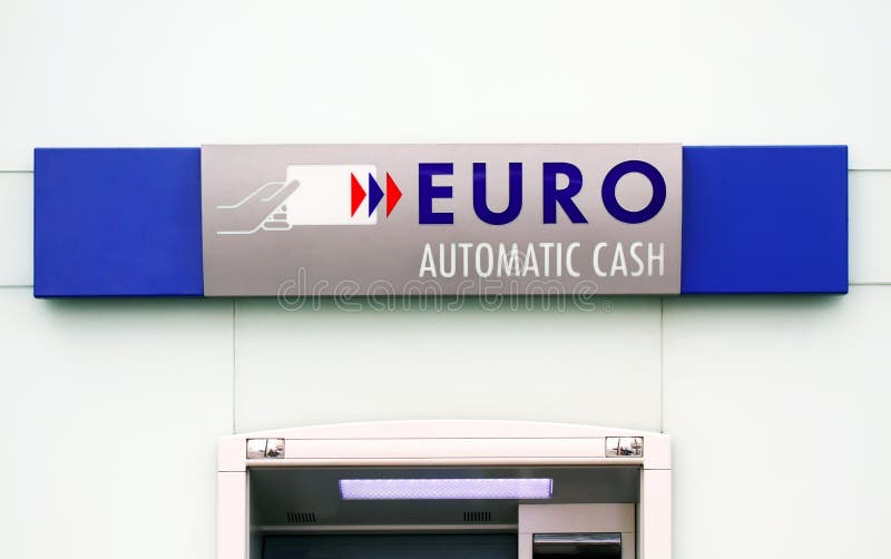 Euro cash machine sign stock photo. Image of finance - 39822266