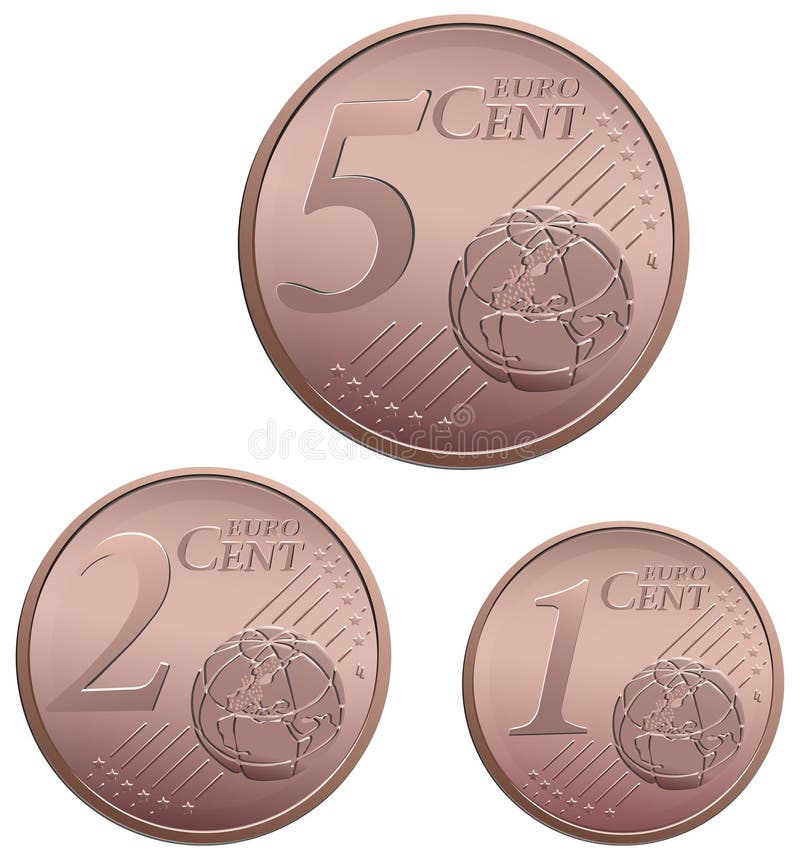 Euro Cent Coins stock illustration. Illustration of cent - 29409159