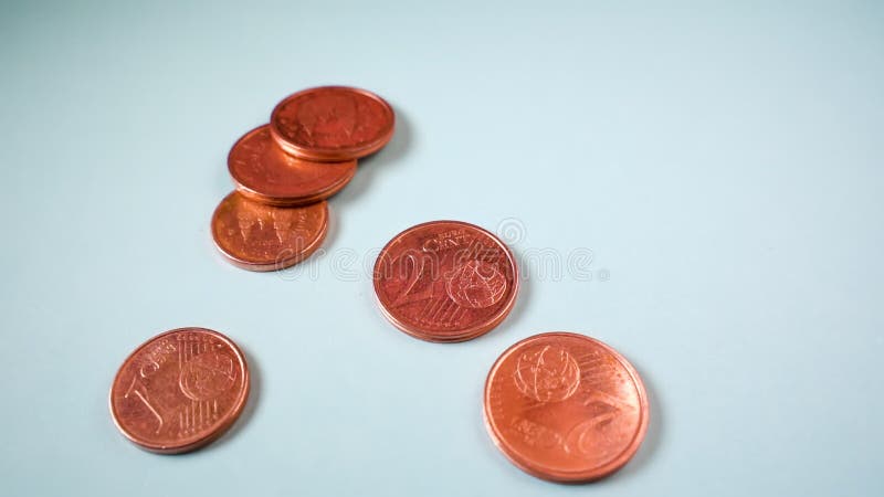 1 and 2 Euro Cent Coins Falling in Slow Motion Stock Footage - Video of ...