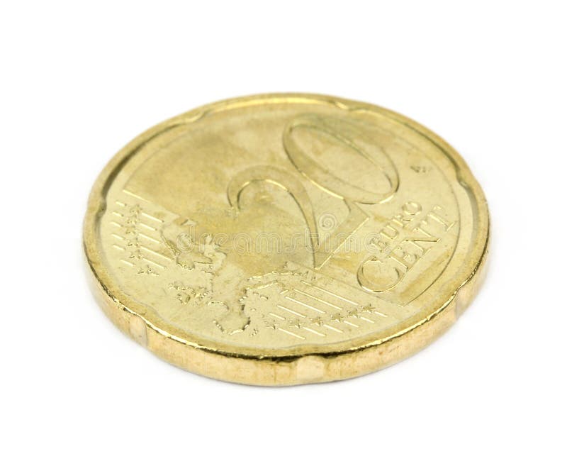 Euro Cent on White Background Stock Photo - Image of bank, europe: 57690390