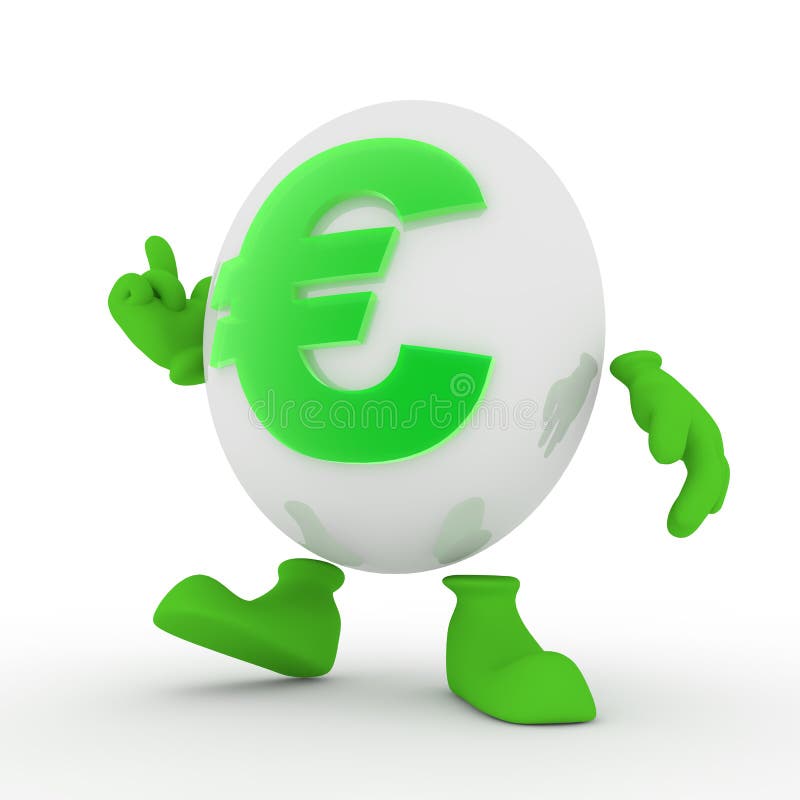 Euro Character stock illustration. Illustration of euro - 21907485